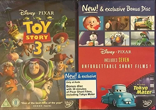 TOY STORY 3 Plus Bonus Disc of Disney/Pixar 7 Unforgetable Short Films ...