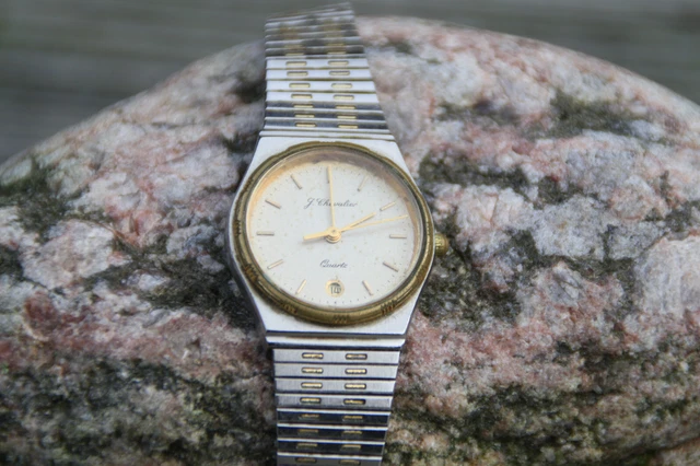 ALTE DAMENARMBANDUHR J. Chevalier Quarz Datum Swiss made EUR 33,52 ...