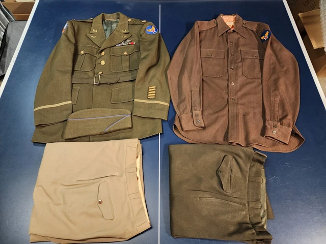 WW2 USAAF 9TH Air Force Major Olive Drab Uniform Jacket, Shirt, Pants ...