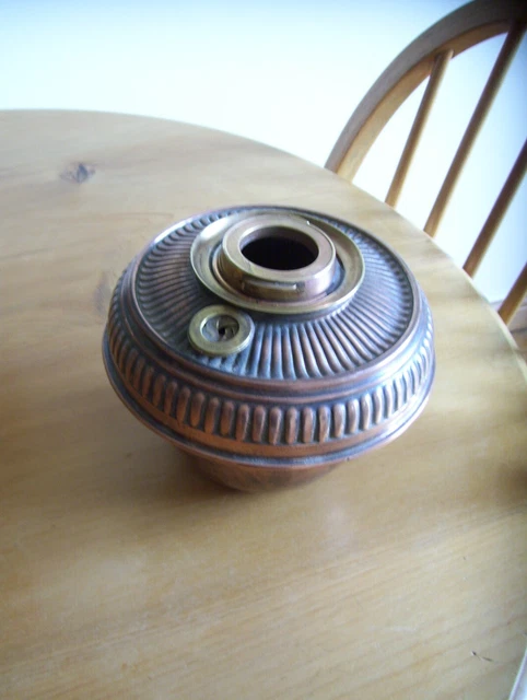 LARGE COPPER HINKS Oil Lamp Font-Mortons Filler-Gc. £34.99 - PicClick UK