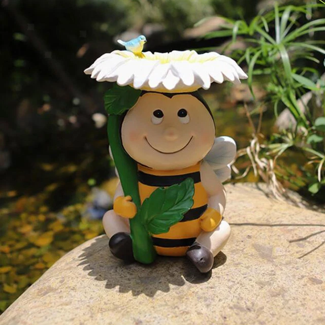 STATUE DE JARDIN d'abeilles, mangeoire à fleurs et à oiseaux, ornement EUR 42,59 - PicClick FR