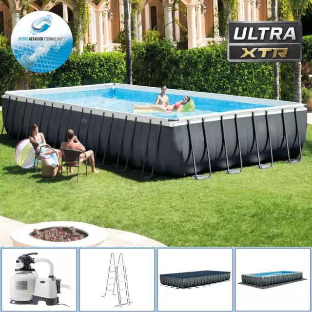 INTEX SWIMMINGPOOL XTR Ultra Frame Pool Set 975 x 488 x 132 cm 26374 ...