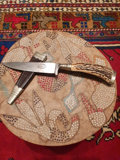 JAGDMESSER ANTIK A. Storz Marienplatz München Nicker Trachtenmesser ...