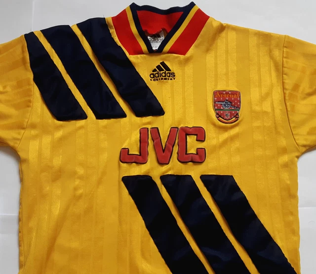 RARE ARSENAL 1993 JVC Vintage ADIDAS Away Shirt Jersey 1994 1990s £24. ...