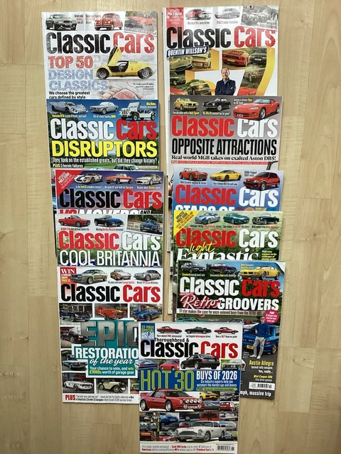 CLASSIC CARS MAGAZINES 11 Bundle January-November 2025 £9.71 - PicClick UK