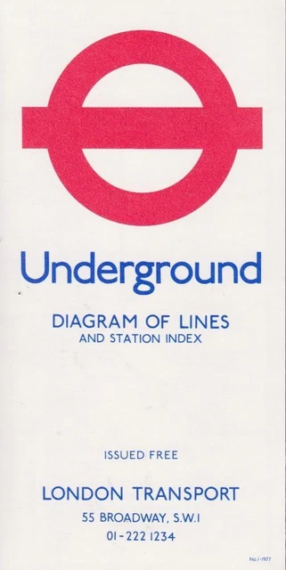 LONDON UNDERGROUND TUBE Map 1977 no.1 (ref 1.77) £15.56 - PicClick UK