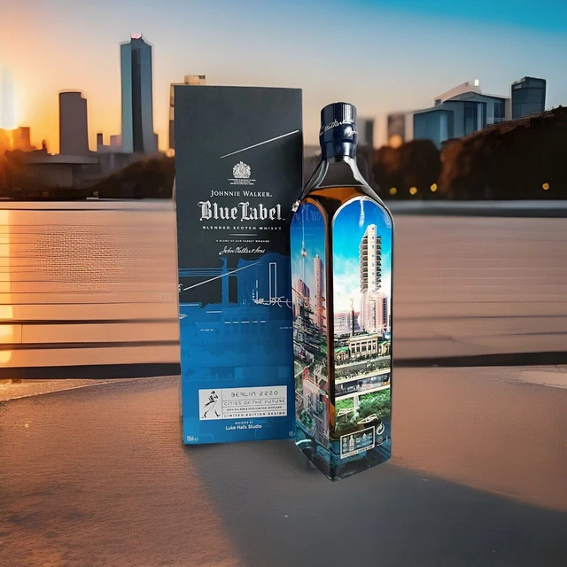 JOHNNIE WALKER BLUE Label Cities of the Future Berlin 2220 Edition EUR ...