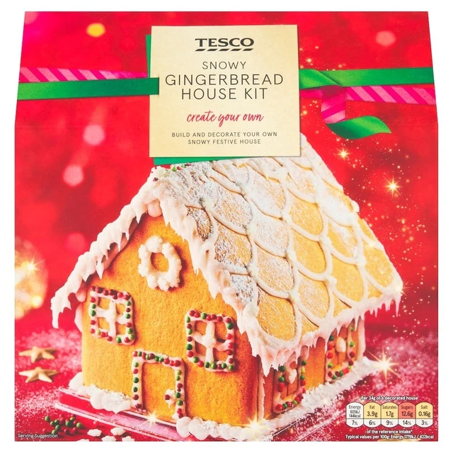 TESCO CREATE YOUR Own Gingerbread House 613g |Christmas Baking Kit ...
