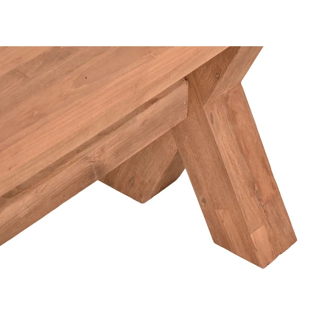 TERRASSENBANK BANK GARTENBANK Balkonbank aus recyceltem Teak-Holz 200 ...