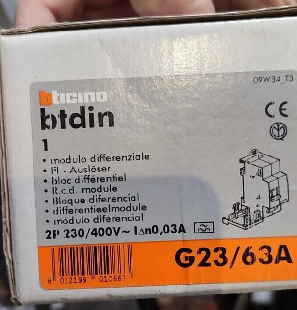 BTICINO G23AC32 - Btdin-Bda Modulo Differenziale Salvavita G2 32A 2P ...