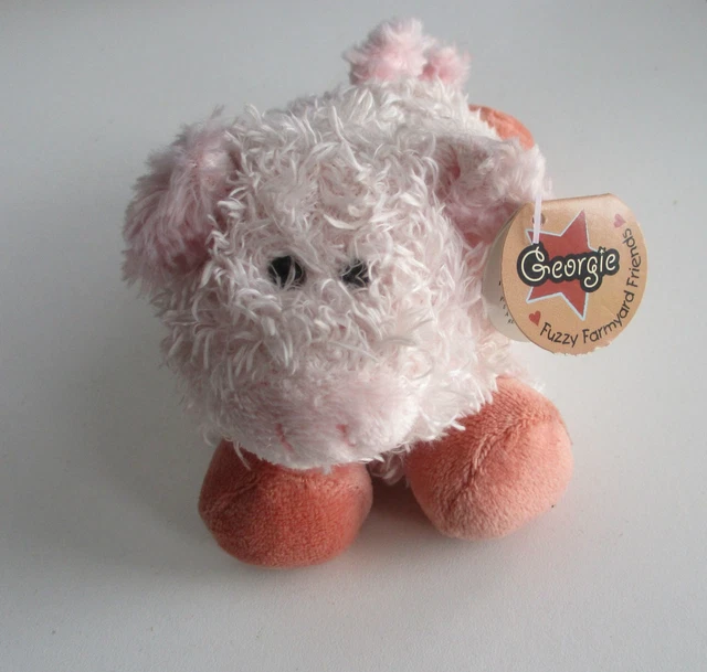 CARTE BLANCHE FUZZY Farmyard Friends Georgie The Pig With Tags £17.21 ...