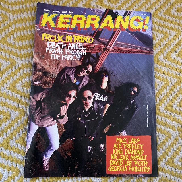 KERRANG MAGAZINE #192 - David Lee Roth, Death Angel £1.50 - PicClick UK