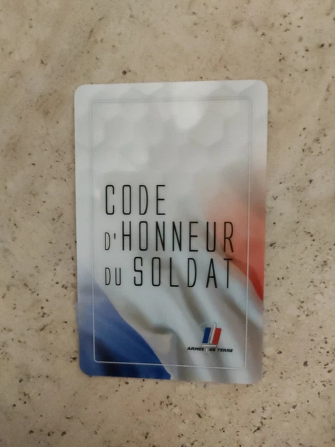 CODE D'HONNEUR DU soldat format CB plastifié EUR 5,00 - PicClick FR