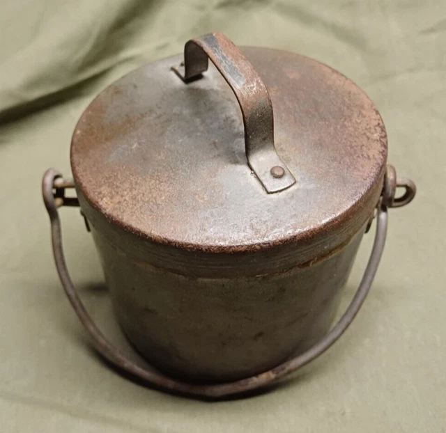 WW1 ANCIEN POT En Fer Avec Couvercle Et Anse EUR 12,00 - PicClick FR