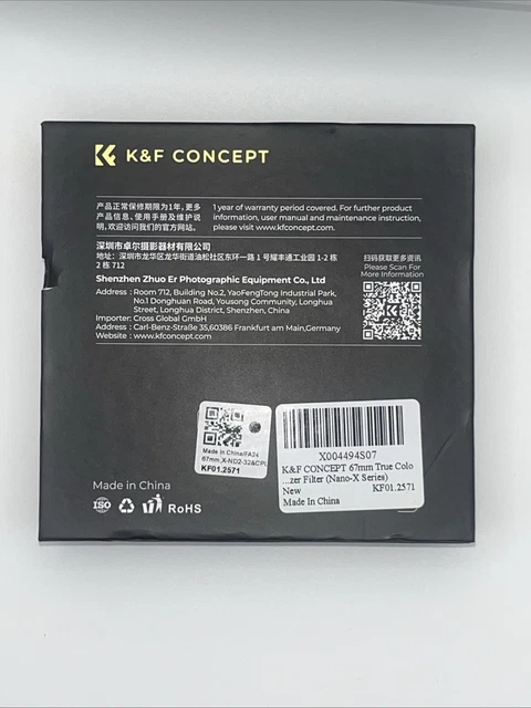 K&F CONCEPT NANO-X-SERIES Filer True Color Variable ND2-32&CPL 67mm $63 ...