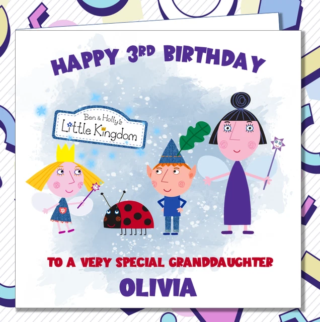 PERSONALISED BEN AND Holly's Little Kingdom Birthday Card Niece Nephew ...