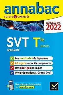ANNALES DU BAC Annabac 2022 SVT Tle générale (spécial... | Livre | état ...