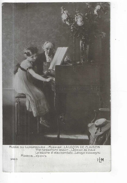 TABLEAU MUENIER La Lecon De Clavecin EUR 1,00 - PicClick FR