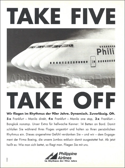 1991 PHILIPPINE AIRLINES BOEING 747 ad SKYBEDS advert IN THE RHYTHM OF ...