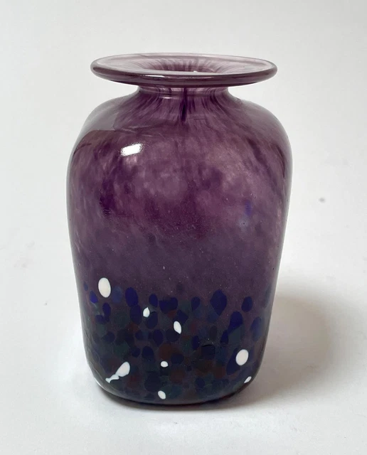 VINTAGE AUSTRALIAN STUDIO Art Glass Vase Hand Blown $46.40 - PicClick AU