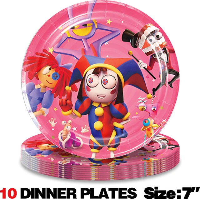 THE AMAZING DIGITAL Circus Party Supplies Plates Balloons Cake toppers ...