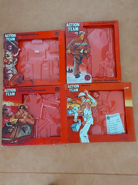 ACTION JOE CEJI action man team gi joe 11 boites blisters vides motard ...