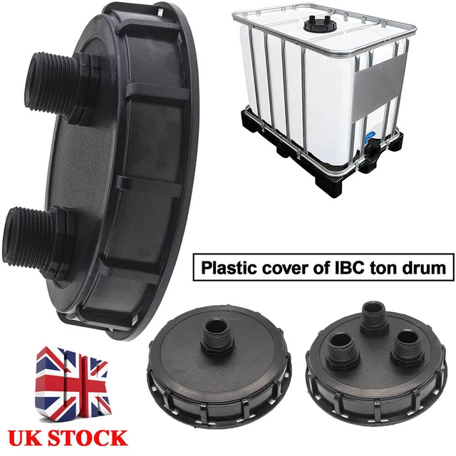 PLASTIC IBC TANK Lid with 1/2/3 Male Thread Hole Adapter Connector ...
