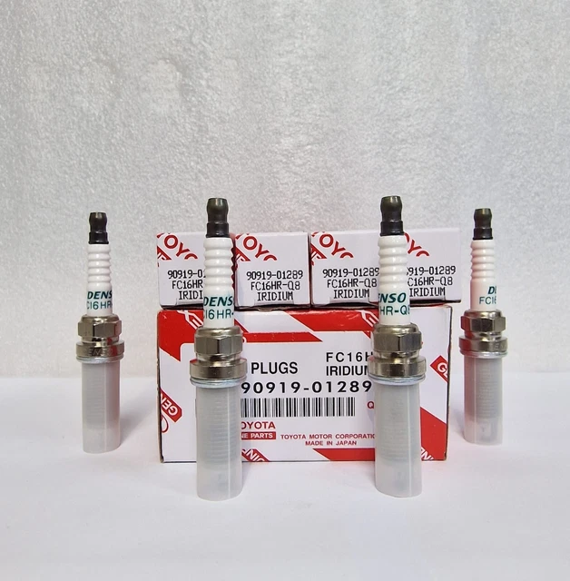 TOYOTA C-HR SPARK Plugs Denso Iridium Oem 90919-01289 Plugs Fc16Hrq8 £ ...