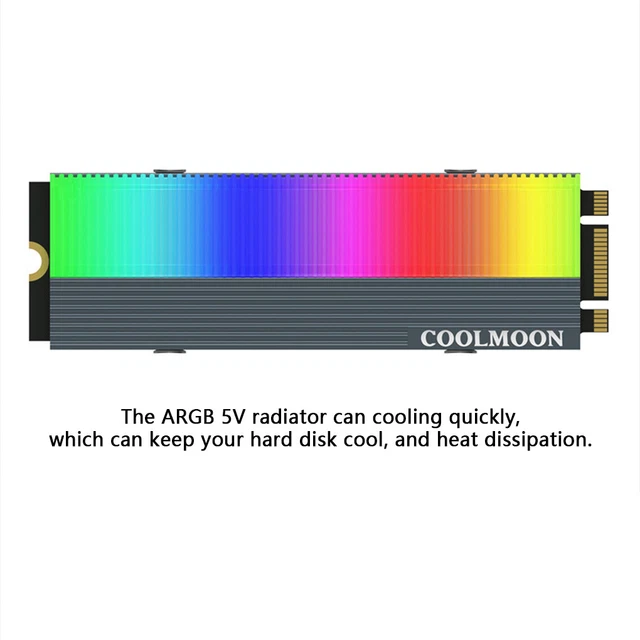 COOLMOON SSD HEATSINK Cooling Hard Disk Radiator Cooler Home Compute ...