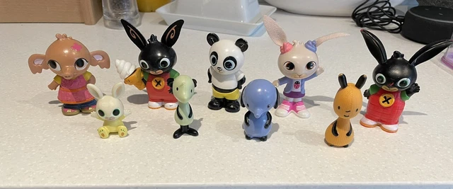 CBEEBIES BING BUNNY Figures X 9: Sula; Coco; Pando; Flop, Amma, Charlie ...