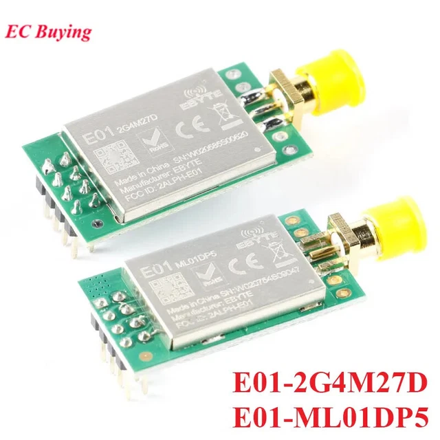 NRF24L01 E01-ML01DP5 LONG Range RF Wireless Transceiver Receiver Module ...