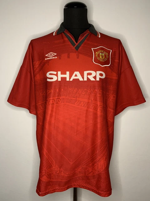 MAILLOT MANCHESTER UNITED/1994/95/XL-XXL/MAISON/ « Sharp »/ ManU/ T ...