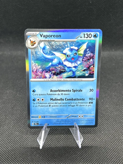 VAPOREON ® EVOLUZIONI Prismatiche PRE 022/131 ® Rara Holo Foil ...