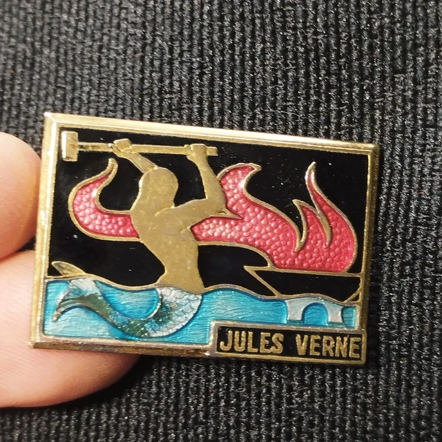 01&) INSIGNE MILITAIRE français Jules Vernes MARINE badge french medal ...
