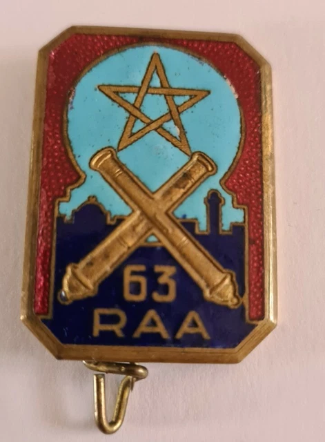 INSIGNE 63 ÈME Raa Regiment d'artillerie d'afrique Drago déposé EUR 15 ...