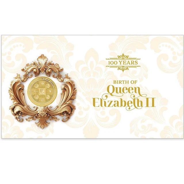 2026 QUEEN ELIZABETH II 100th Birthday Stamp & $1 Coin PNC postmark 7 ...