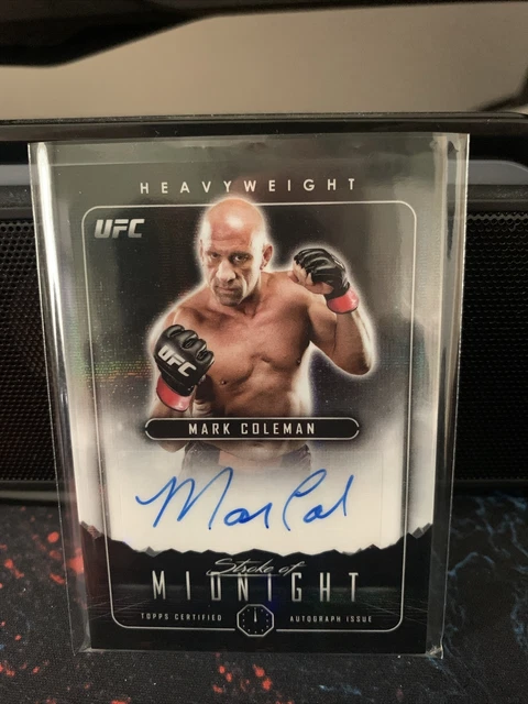 TOPPS UFC MIDNIGHT Mark Coleman Stroke Of Midnight Carta Autografata ...