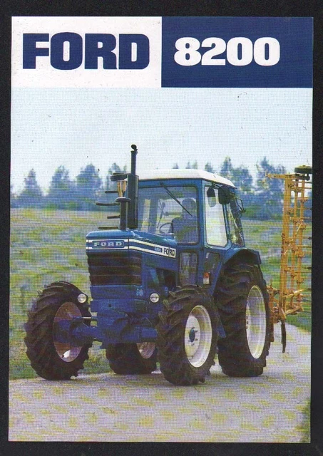 FORD &8200& TRACTOR Brochure Leaflet £8.50 - PicClick UK
