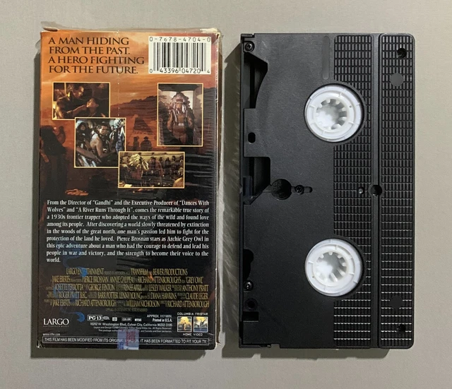 GREY OWL (VHS, 1999) - Pierce Brosnan, Annie Galipeau, & Nathaniel ...