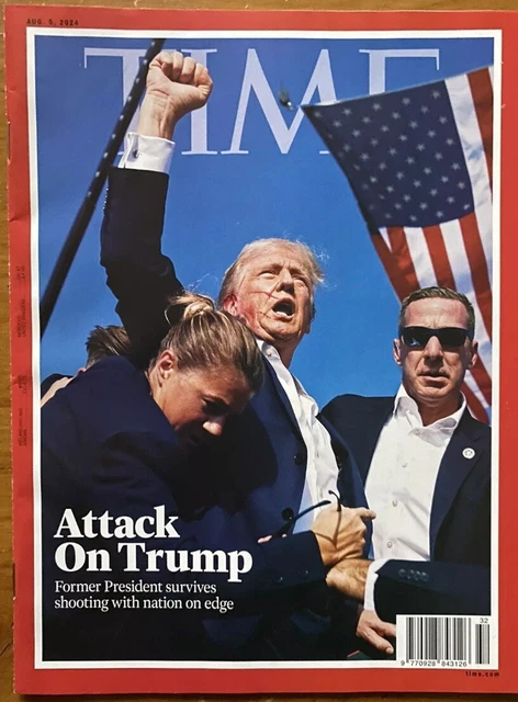 TIME MAGAZINE 2024 Donald Trump Attack Assassination Shot NO MAILING ...