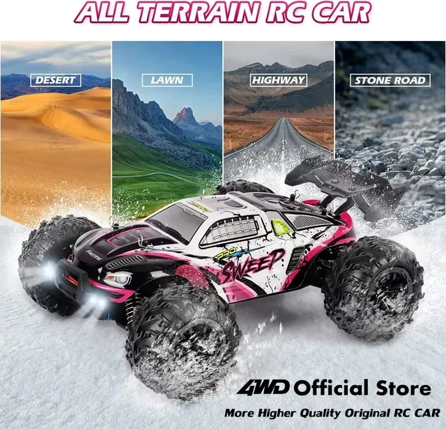 1:16 80KM/H BRUSHLESS RC Drift Car With LED Lights 4WD Electric High ...