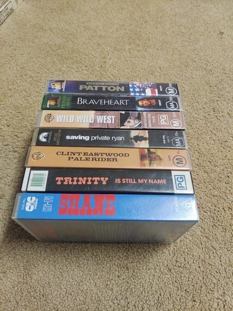 VINTAGE WESTERN AND Action VHS Bundle Lot x 7 Tapes The Deadly ...