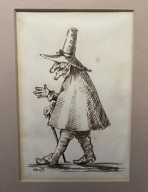 WALTER SNEYD 1800’S Drawing Mother Shipton Witch Medmenham Abbey ...