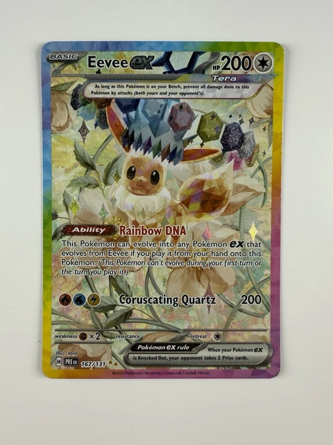 2025 POKÉMON EEVEE ex #167/131 SIR Prismatic Evolutions Holo NM $343.32 ...