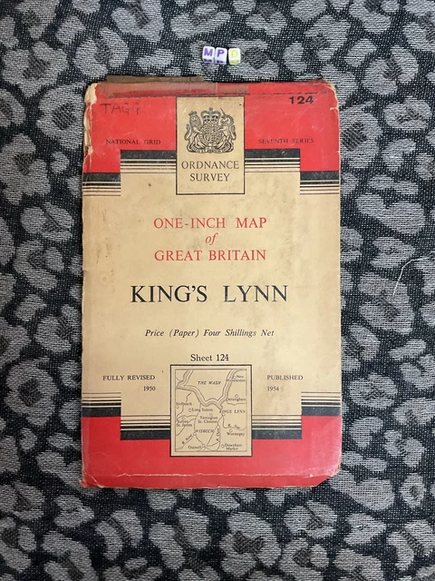 VINTAGE 1950S ORDNANCE Survey Map Atlas , KINGS LYNN £14.99 - PicClick UK