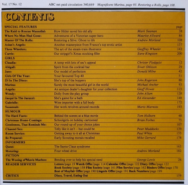 MAYFAIR MAGAZINE VOLUME 17 Number 12 Marina Larsen 204 pagesMens ...