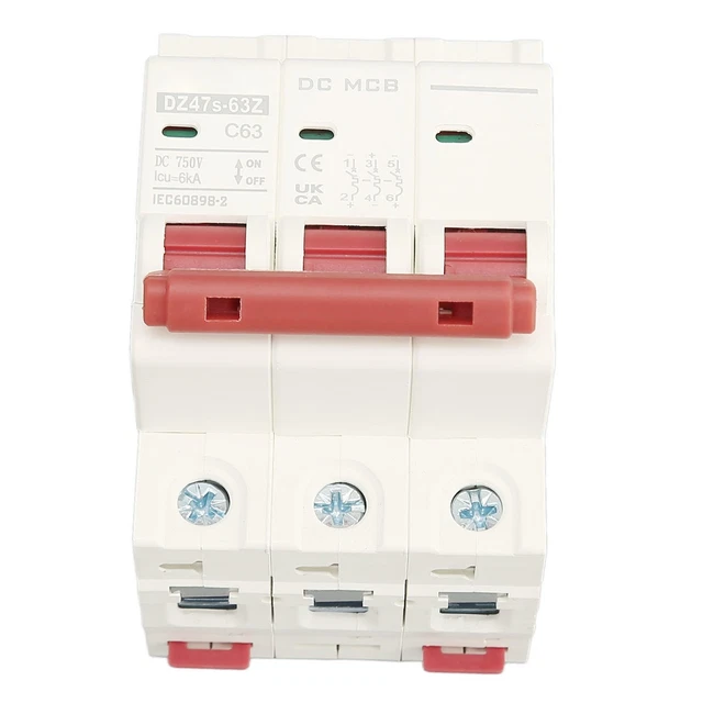 OVERLOAD PROTECTION SWITCH Compact Size DC 750V 63A 3P Circuit Breaker ...