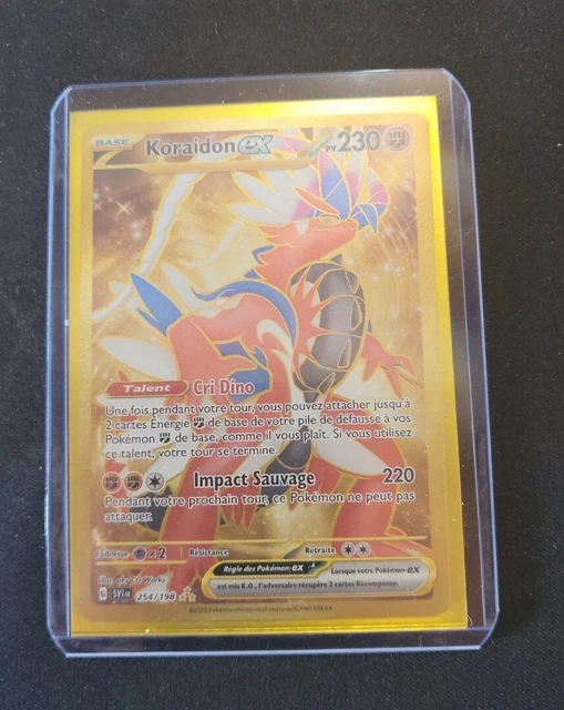 CARTE POKÉMON KORAIDON EX Gold Secrète 254/198 EV01 Écarlate et Violet ...