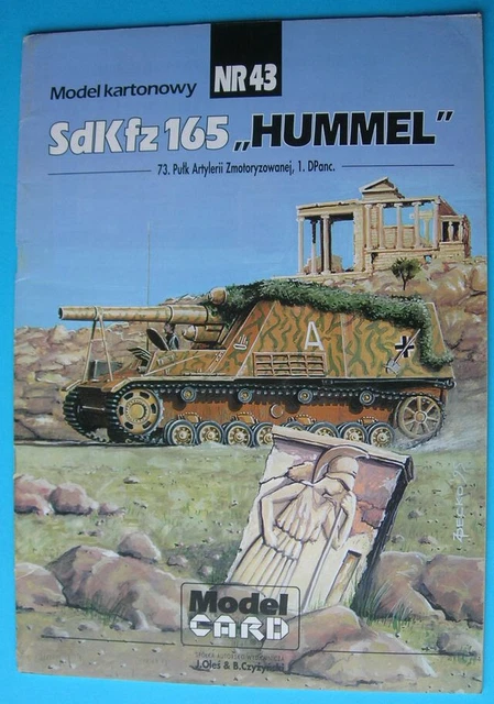 MODEL CARD 43 - Deutsche Selbstfahrlafette Sd.Kfz. 165 Hummel EUR 19,00 ...