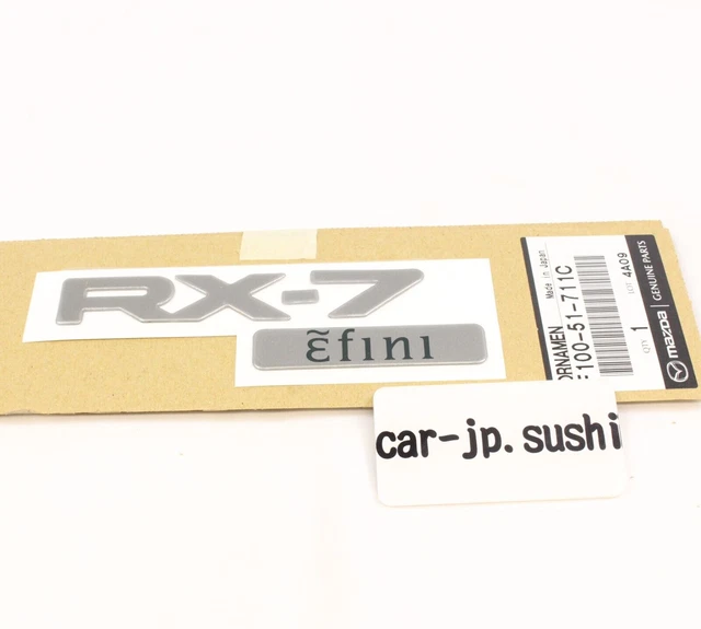 MAZDA GENUINE RX-7 RX7 FD3S Efini Silver Rear Emblem Decal Sticker F100 ...